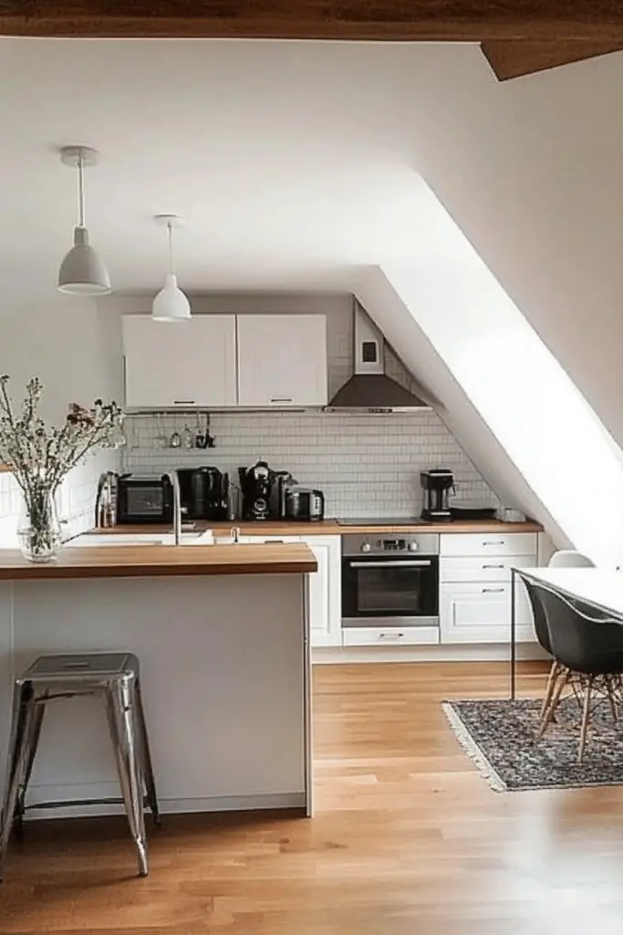 15 Einrichtungsideen für kleine Küchen mit Theke!