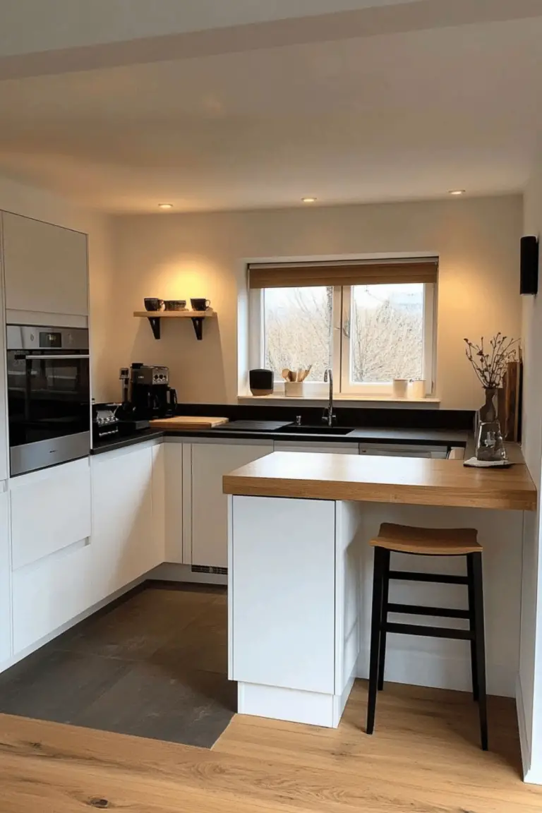 15 Einrichtungsideen für kleine Küchen mit Theke!
