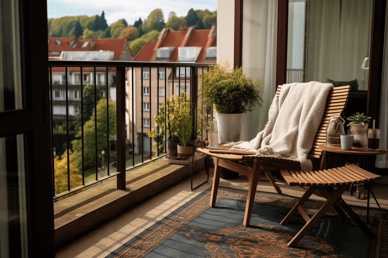 Grner Teppich Balkon